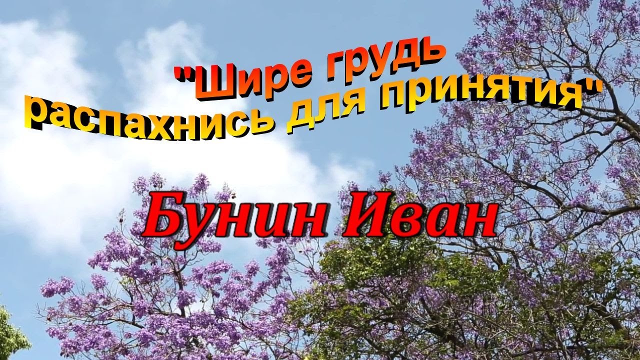 Стихотворение "Шире грудь распахнись для принятия" Иван Бунин