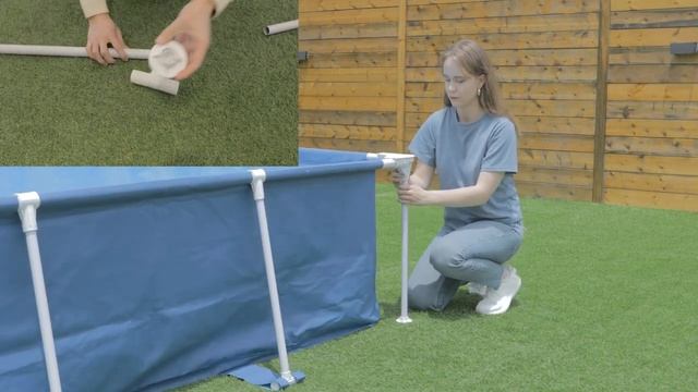 2023 Установка бассейна Steel Pro размером 2,59 м x 1,70 м x 61 см