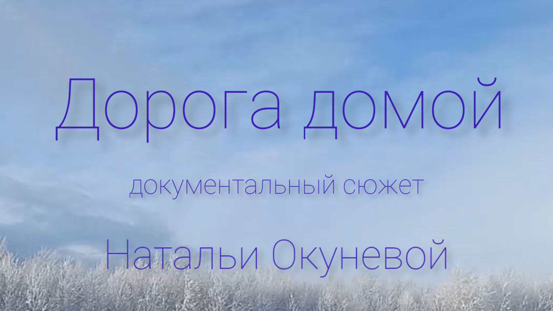 "Дорога домой..." документальная зарисовка Натальи Окуневой. Алтайский край, с.Троицкое, 2023