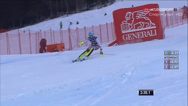 Горные лыжи. Кубок мира 2017⁄2018. Бормио. Суперкомбинация. Слалом. 29.12.2017