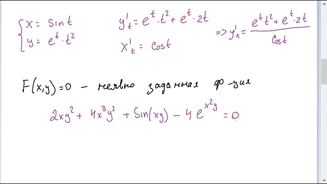 МА-4 (1 курс) Производная. Основные теоремы дифф. исчисления