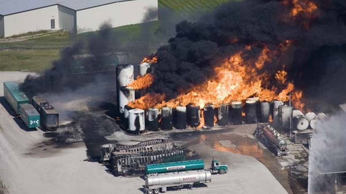 Взрывы ёмкостей с химическими растворителями