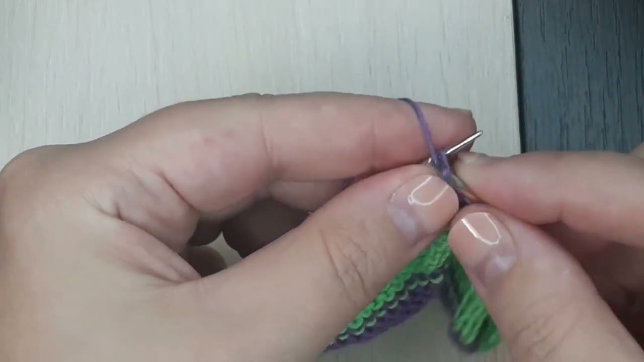 Изнаночная петля. Учимся вязать.