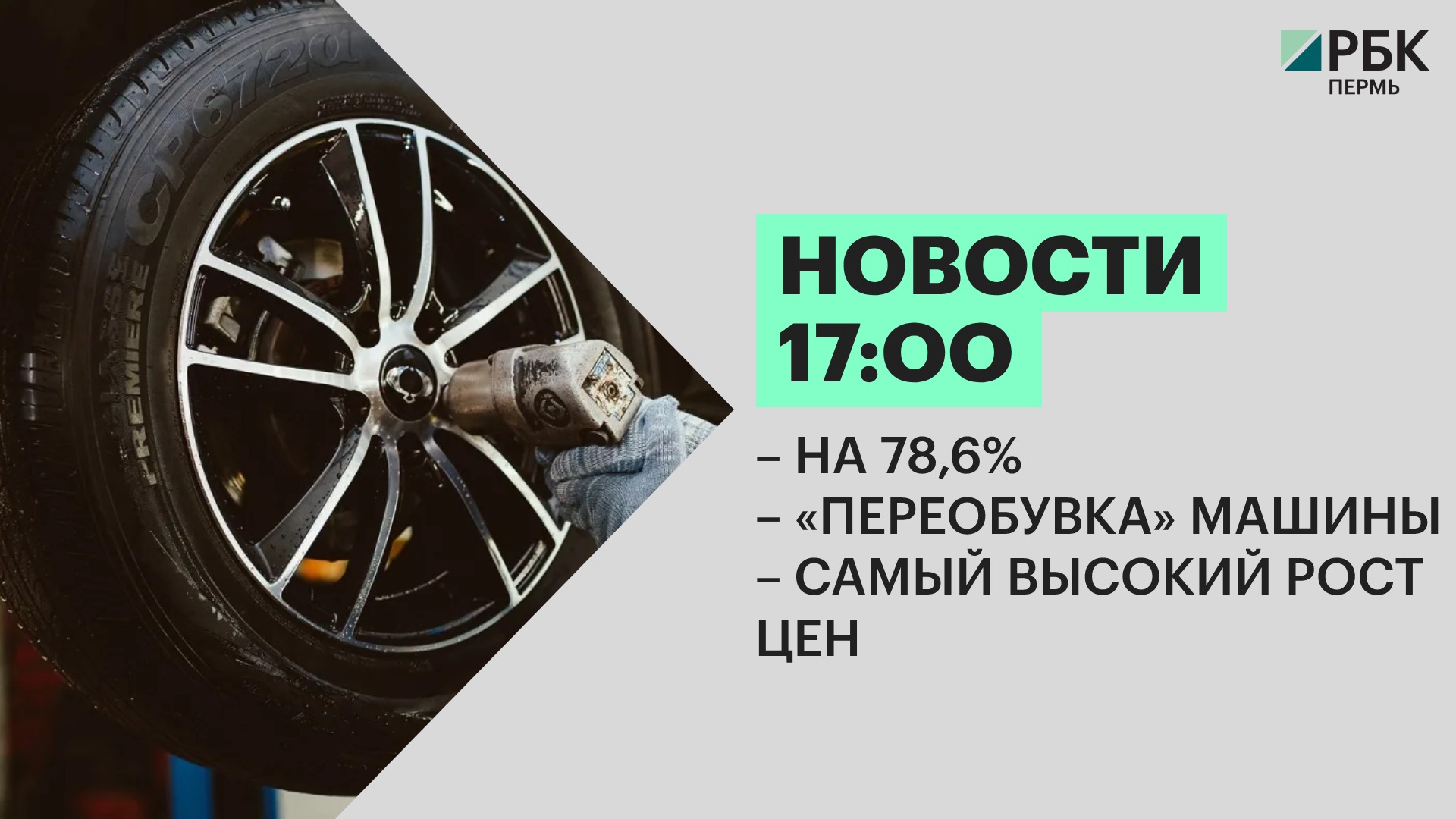 Новости 17:00 | На 78,6% | «Переобувка» машины | Самый высокий рост цен | 12.04.22