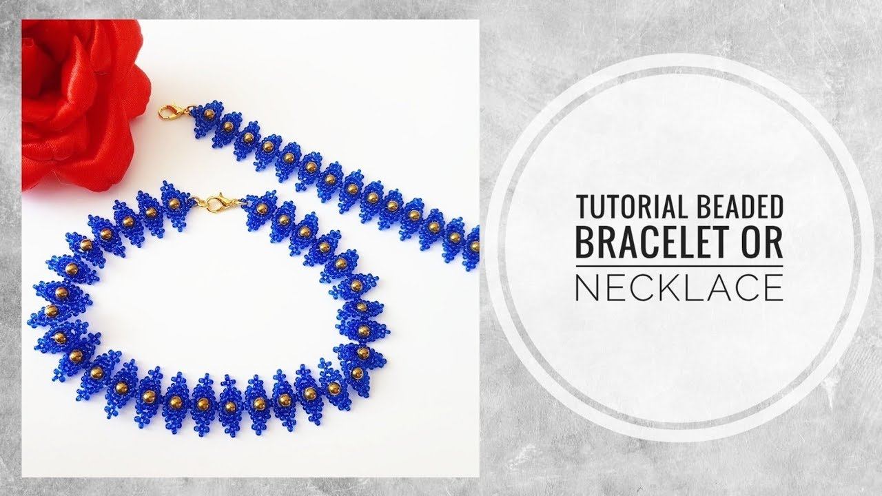 #МК - Чокер / браслет из бисера и бусин гематит