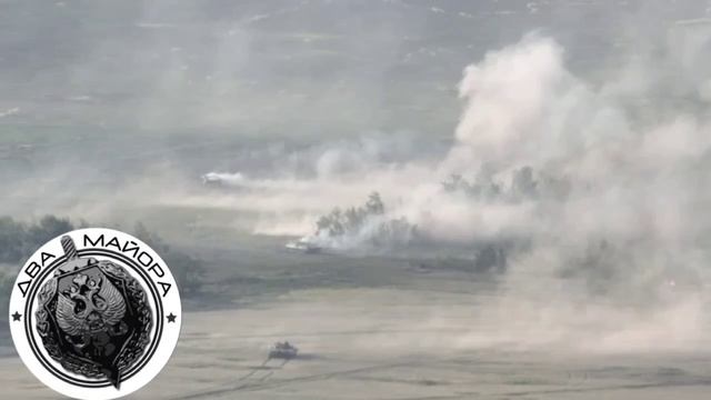 Бой бронетехники на Запорожском фронте