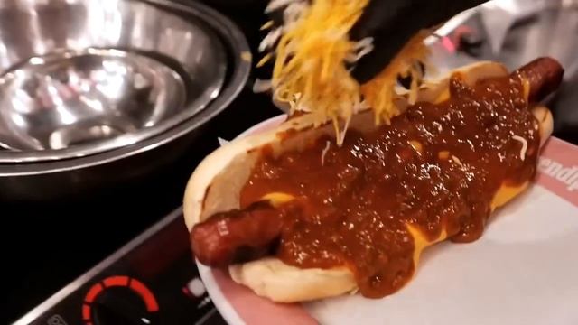 длинный хот-догьс сыром по корейски