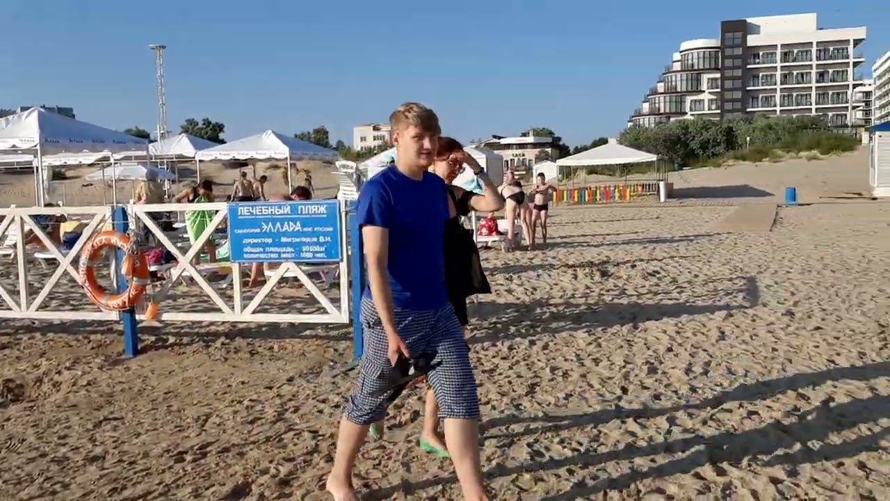 Пляж санатория Эллада. Анапа. 03.07.2023