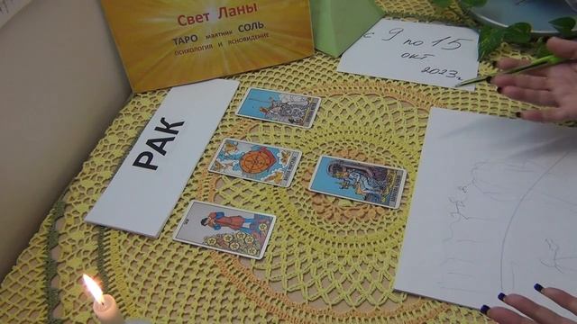 4 - РАК - прогноз ТАРО - с  09.10.2023г. по  15.10.2023г. + Послание от Высших Сил.