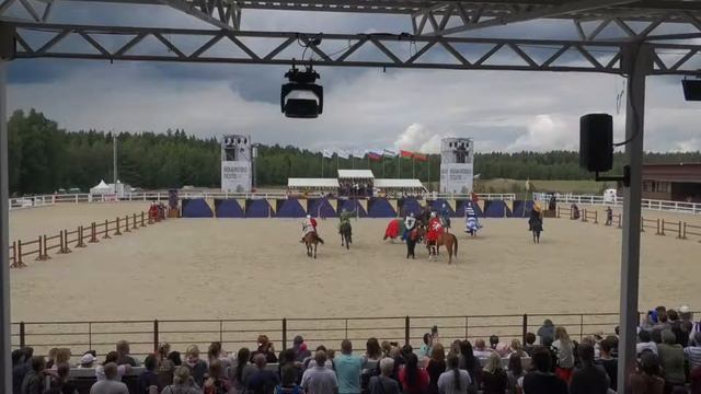 20190720 Иваново поле 2019. Рыцарский турнир 13 в. Меле. Бой за знамя