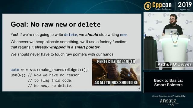 CppCon 2019_ Arthur O'Dwyer “Back to Basics_ Smart Pointers”