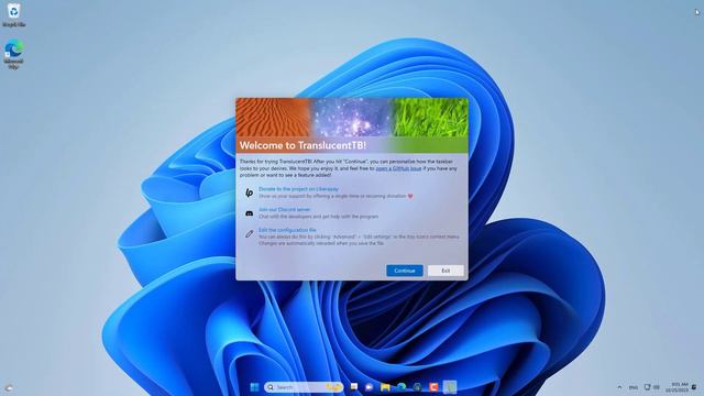 Сделайте панель задач прозрачной в Windows 11