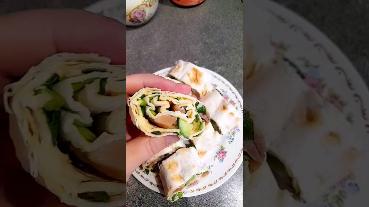 Вкусные рулетики #бутербродыназавтрак #бутерброды