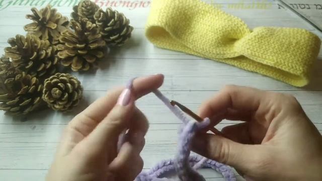 Повязка на голову вязаная крючком, Самый простой способ_ Вязание крючком для новичков_ МК..mp4