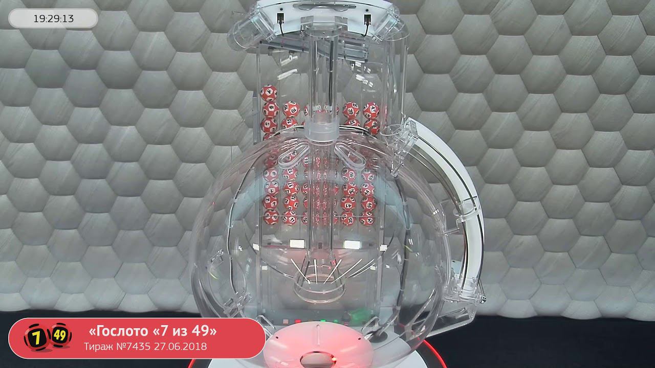 Столото представляет | Лотерея «Гослото «7 из 49». Тираж № 7435 от 27.06.2018 г.