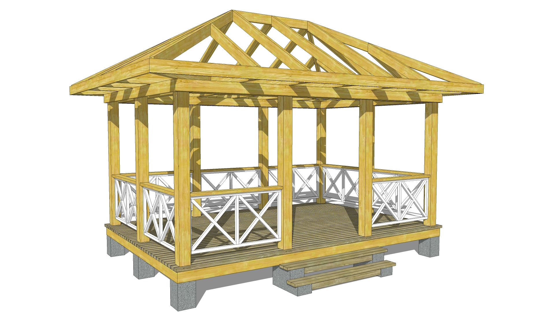 Краткий обзор проекта садовой беседки Гостевая