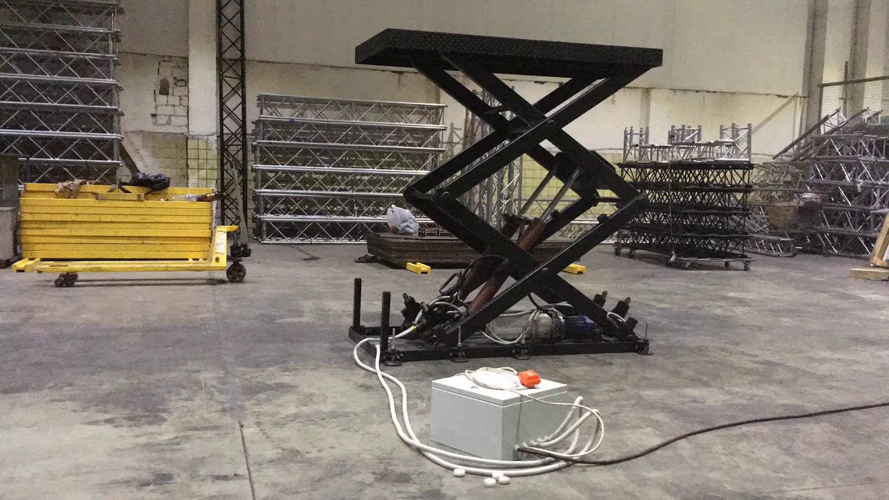 Гидравлический передвижной подъемный стол для концертных программ!