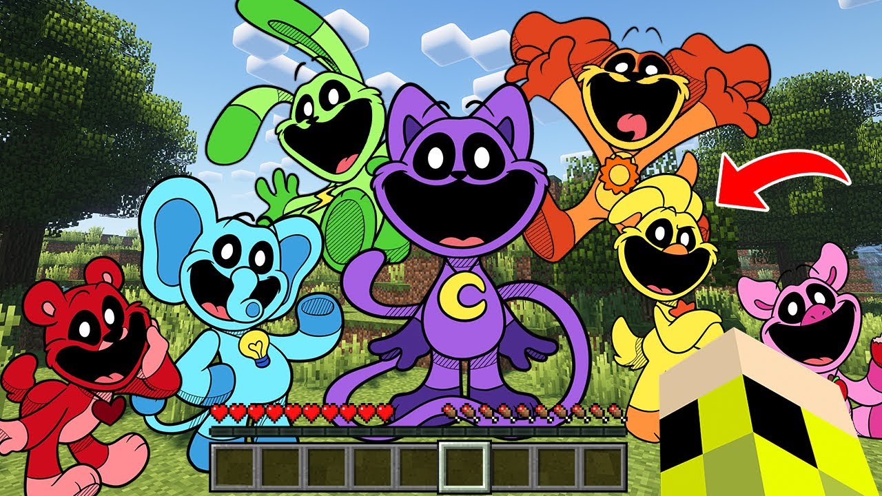 Я нашел УЛЫБАЮЩИХСЯ ЗВЕРЕЙ в майнкрафт ! SMILING CRITTERS POPPY PLAYTIME CHAPTER 3 MINECRAFT