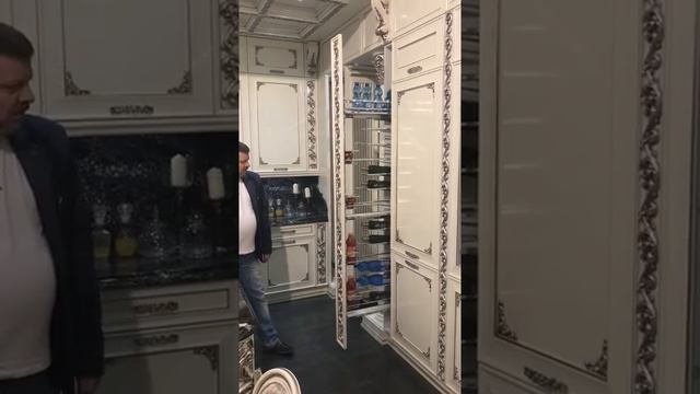 Колонки с выдвижными механизмами в кухне.mp4