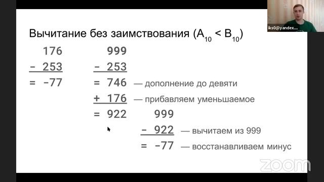 Лекция Целые числа в памяти компьютера