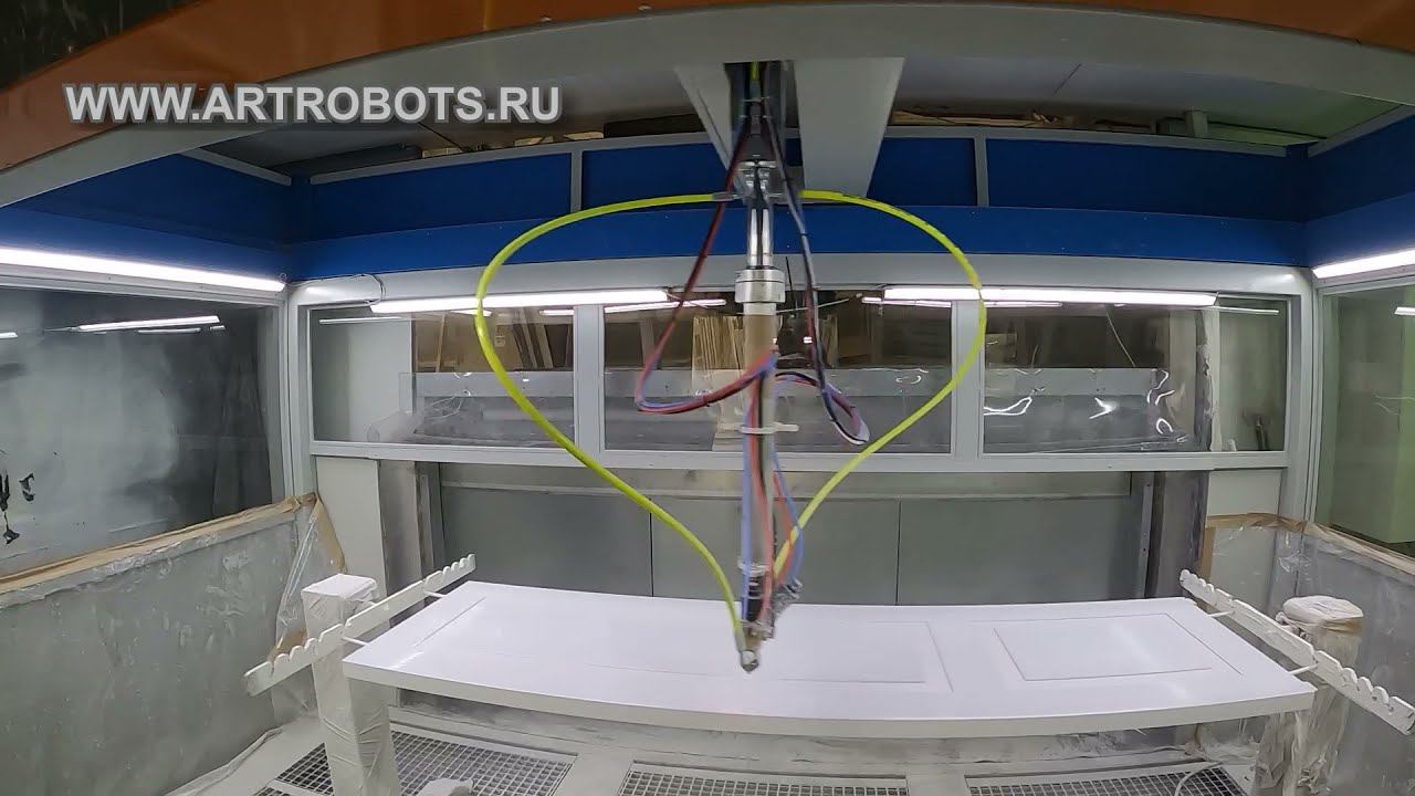 Двухсторонняя автоматическая покраска дверей | безвоздушная система AIRMIX - Санкт- Петербург
