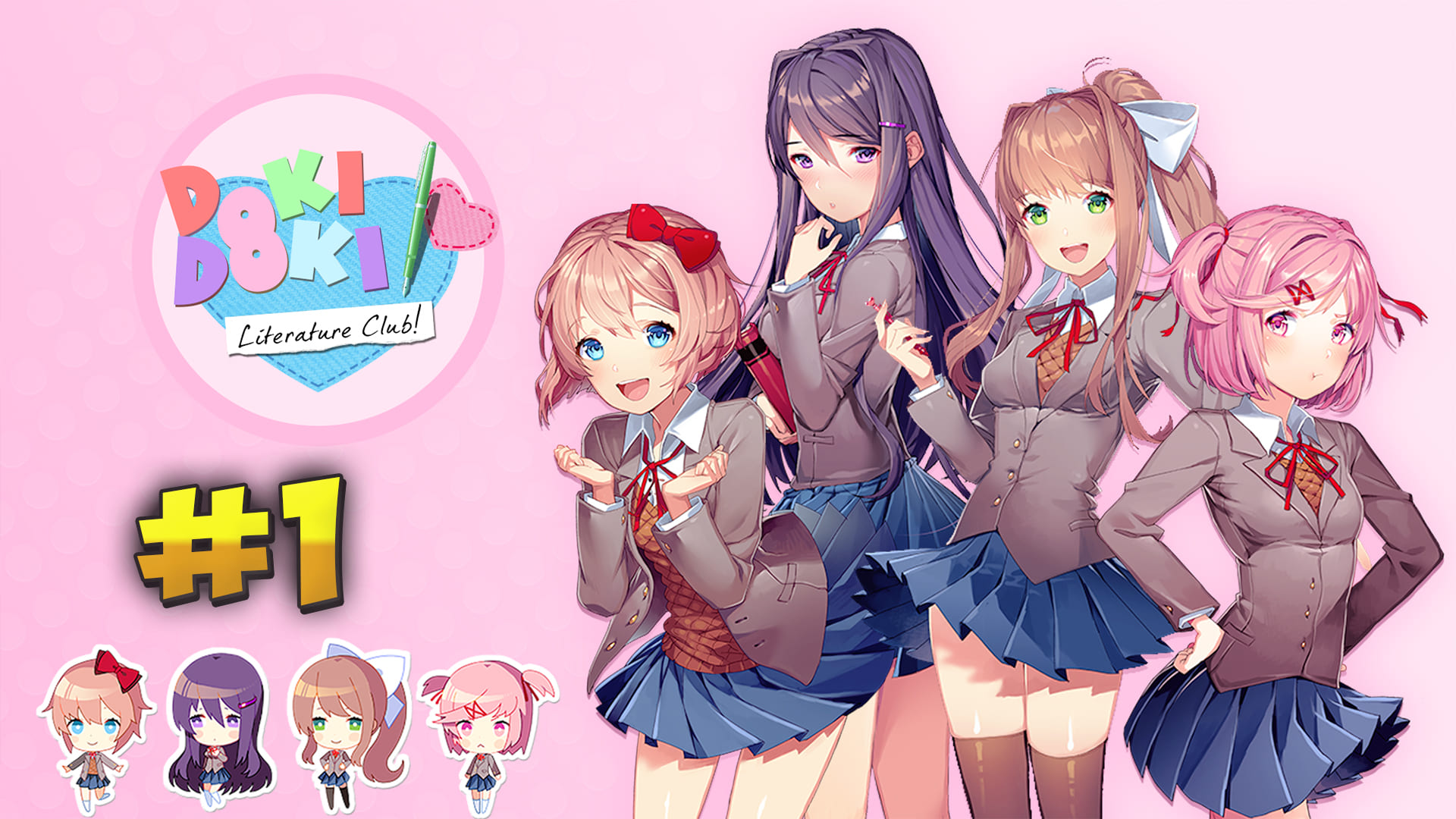 ЭТИ ФИОЛЕТОВЫЕ ГЛАЗА / ГРУСТНЫЕ РАЗМЫШЛЕНИЯ ► Doki Doki Literature Club Plus! #1