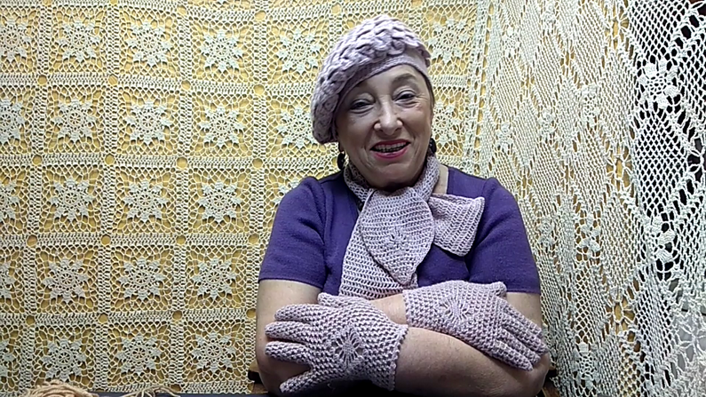 Перчатки и шарфик "Весна". Мастер-класс по вязанию крючком от О. С. Литвиной.