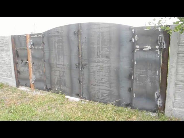 Делаем въездные ворота на участок, своими руками ч.4