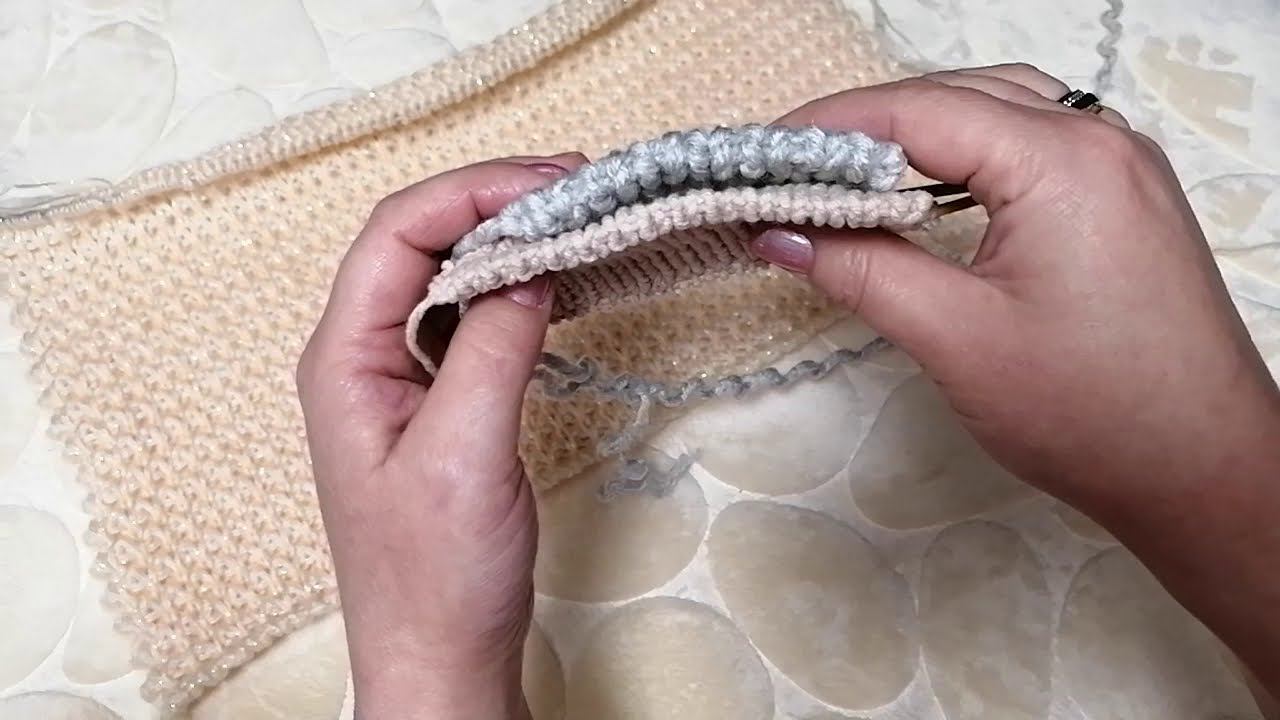 Итальянский набор петель спицами.