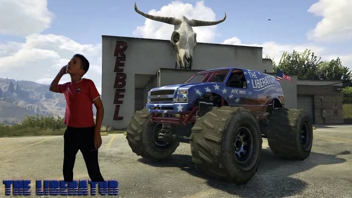 GTA5 Гоняю на монстр-траке!!!