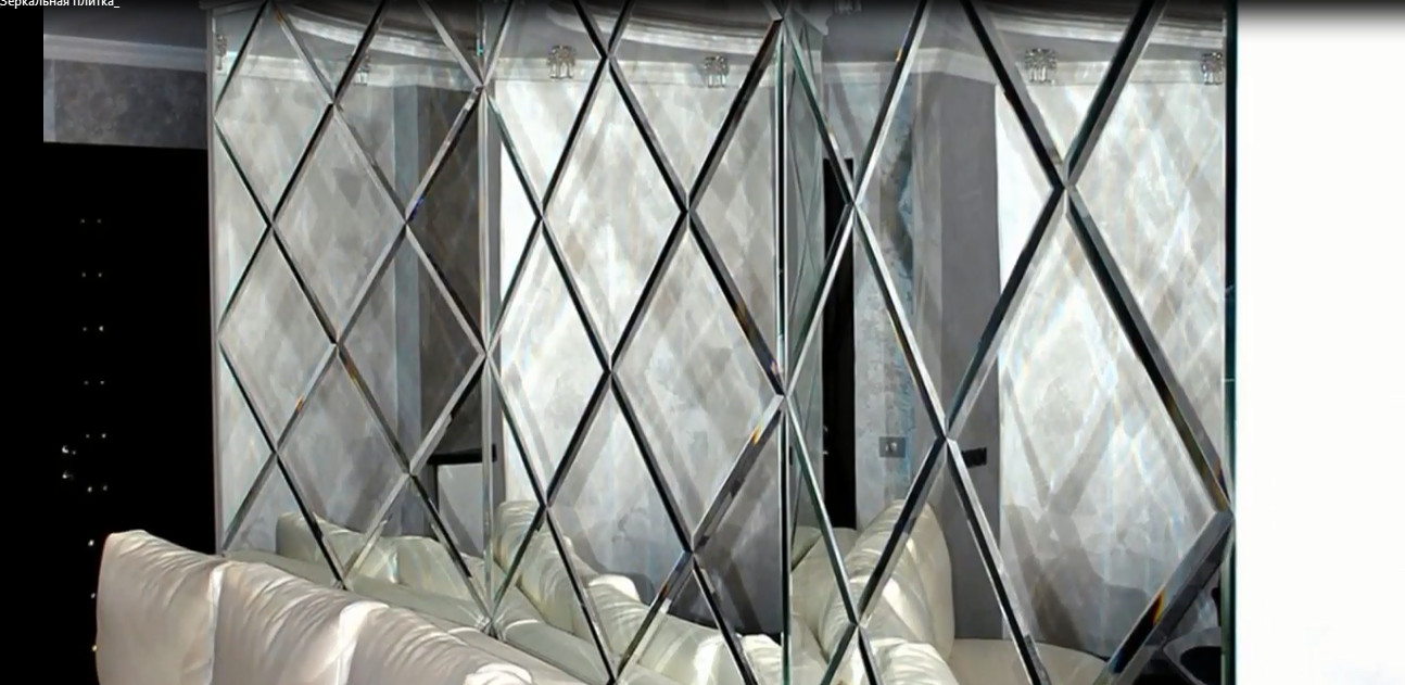 Зеркальная плитка в интерьере