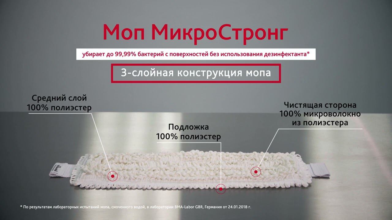Моп МикроСтронг и система УльтраСпид Про для Чистых помещений