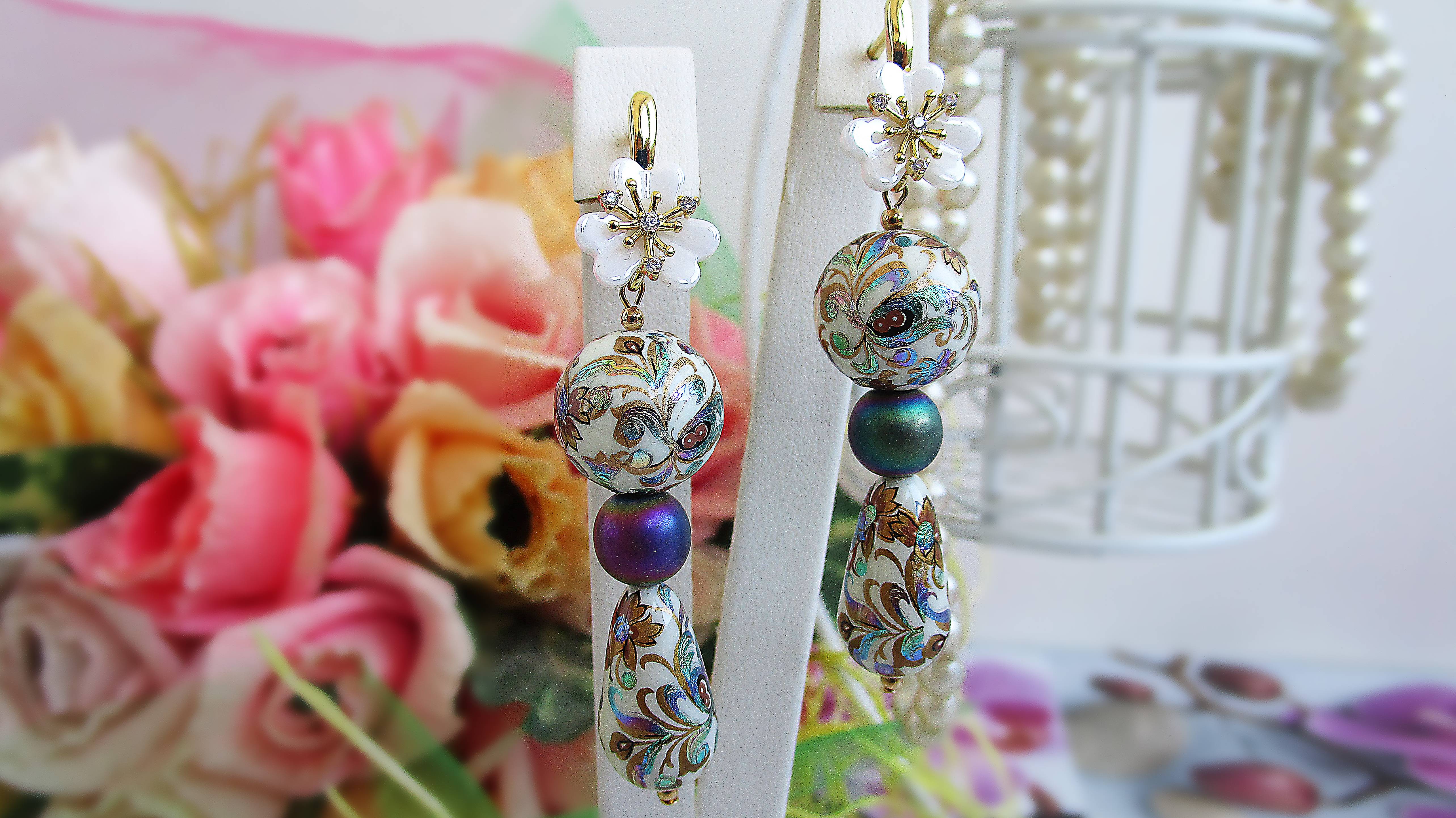 Серьги невесты дизайнерские ручной работы Yuliya Laborera купить Ярмарка Мастеров Свадьба украшения