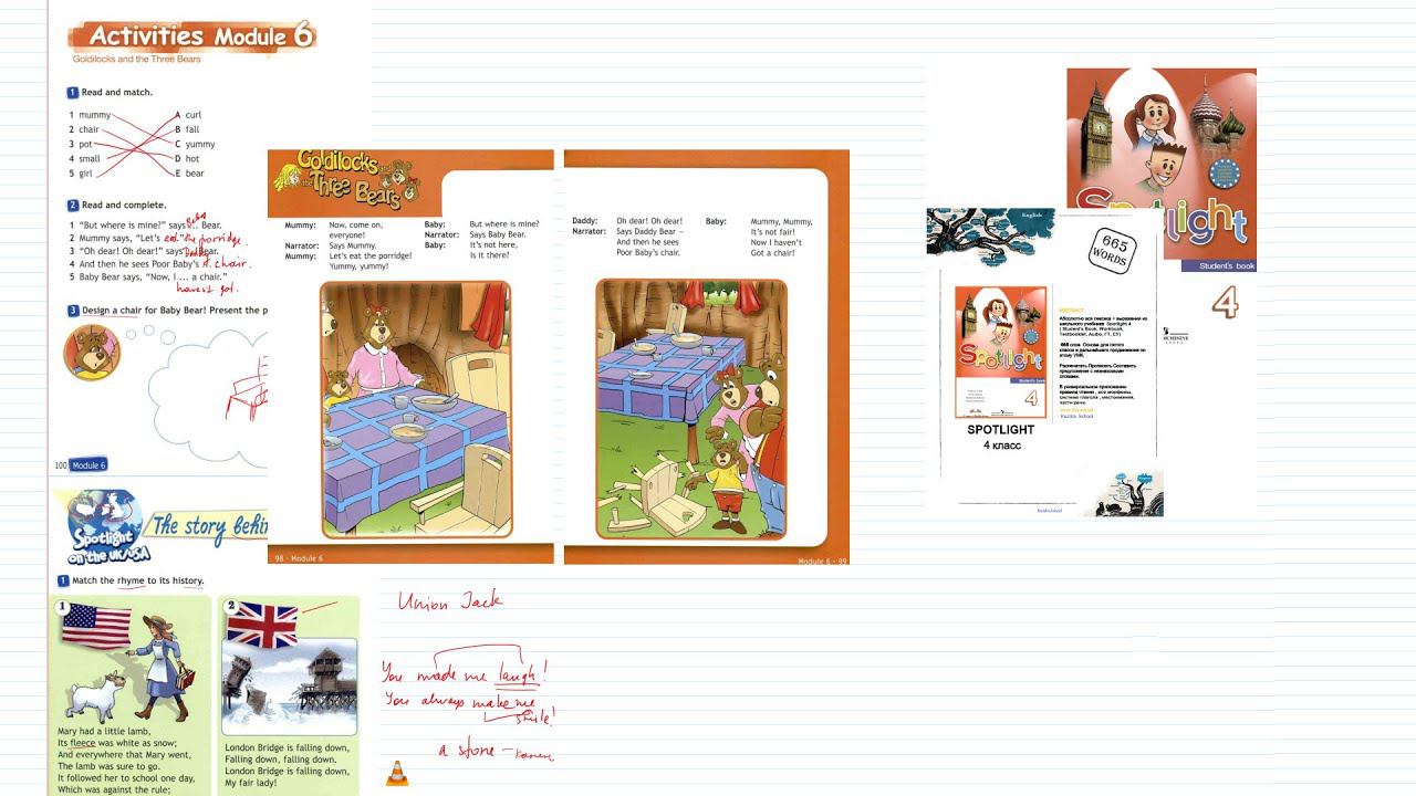51.Spotlight 4. Module 6. Goldie+Activities.Now I know. Arthur and Rascal. Student's Book p. 98-104