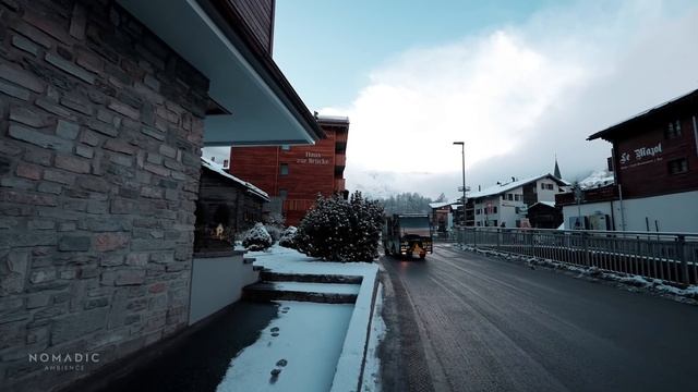 Прогулка снегопад Швейцария - Успокаивающие звуки