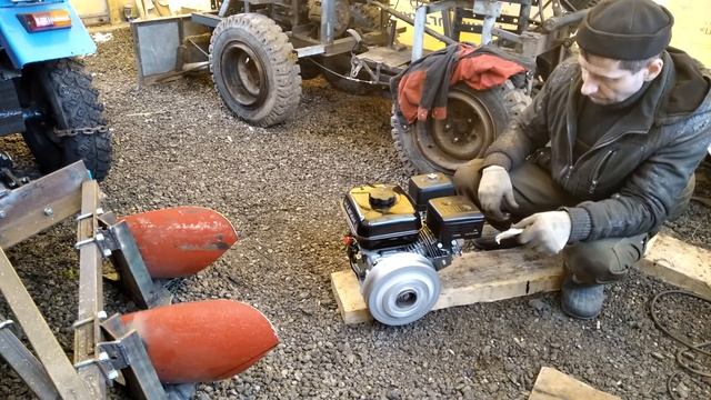 10. Центробежное сцепление на минитрактор. Самодельное.