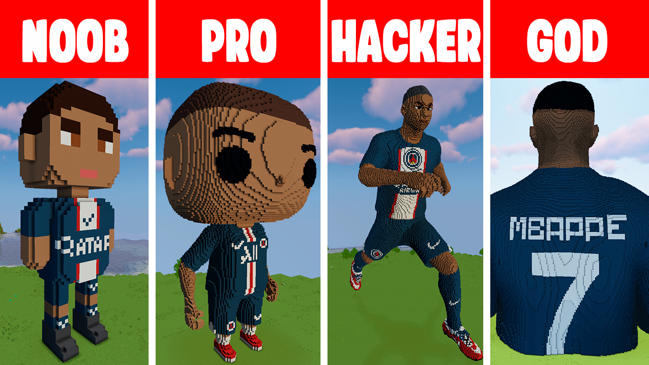 Майнкрафт Килиан Мбаппе Строительный челлендж - Нуб против Про против Хакера против Бога / Анимация
