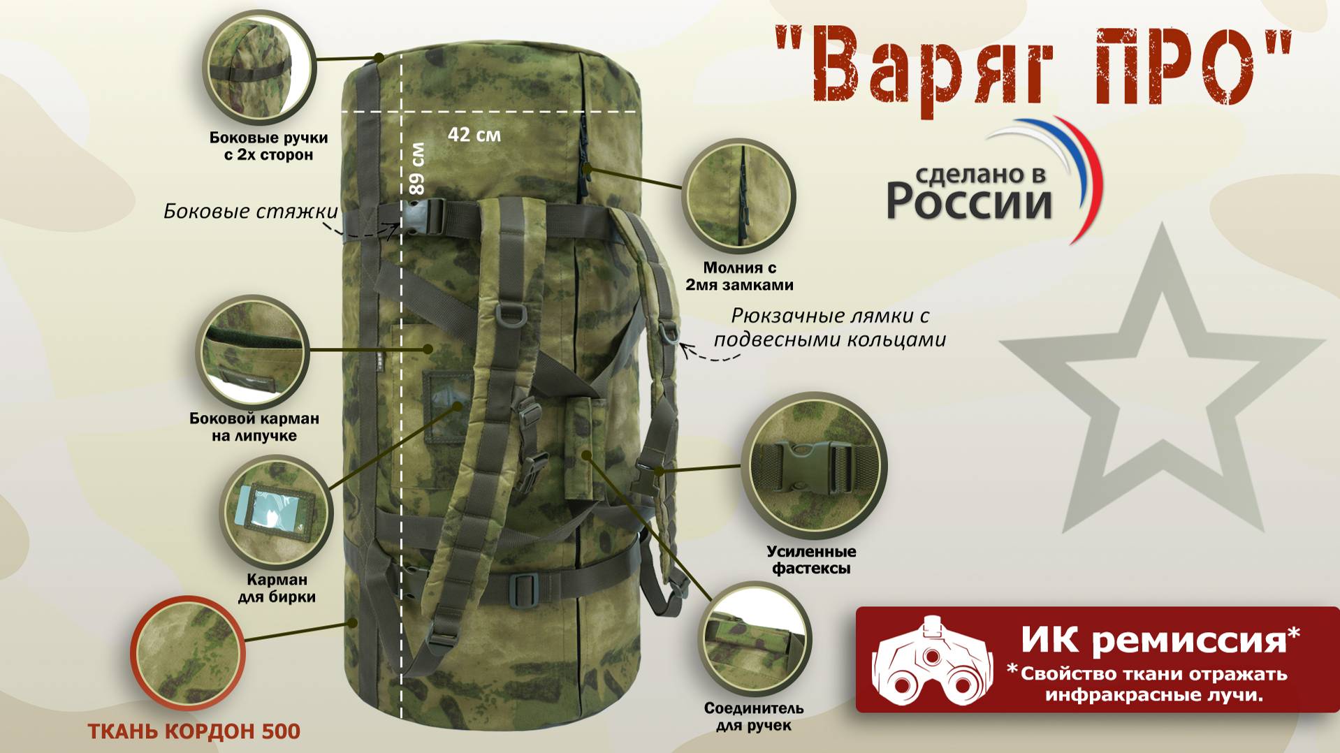 Баул армейский "Варяг ПРО", цвет - мох зеленый, 100 и 120 литров. Промо-ролик.