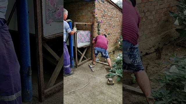 Как за 1 минуту демонтировать ворота и убрать столбы, короткое видео, shorts.