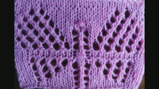 Как связать "Бабочку" спицами. Вязание с нуля. Узоры спицами. Вяжем вместе..mp4
