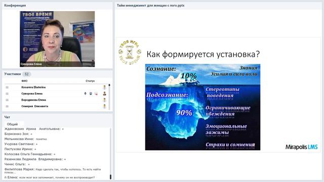 Тайм менеджмент для женщин 8 июля 2020  Вебинар Елены Суворовой