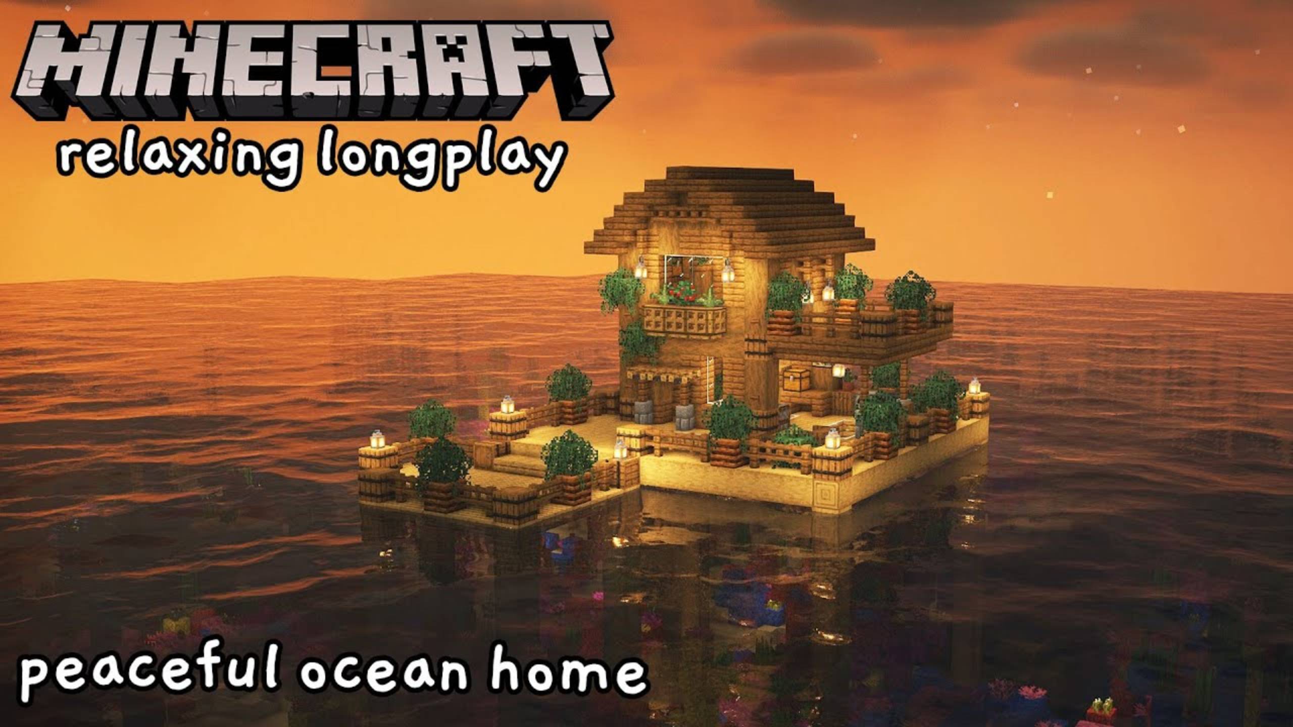 Minecraft Relaxing Longplay - Building a Peaceful Ocean Home (No Commentary) [1.17]