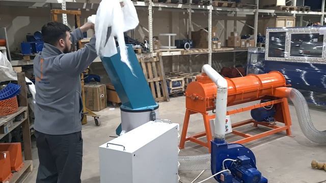 Переработка синтепона 100 плотности в синтешар, комплекс для переработки синтепона