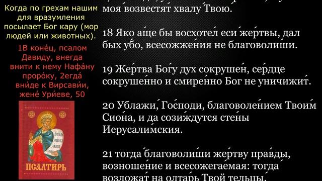 Псалмы 26,50,85,90 с текстом