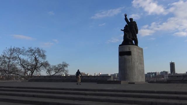 Владивосток сквер Суханова-набережная Цесаревича (10 марта 2017).