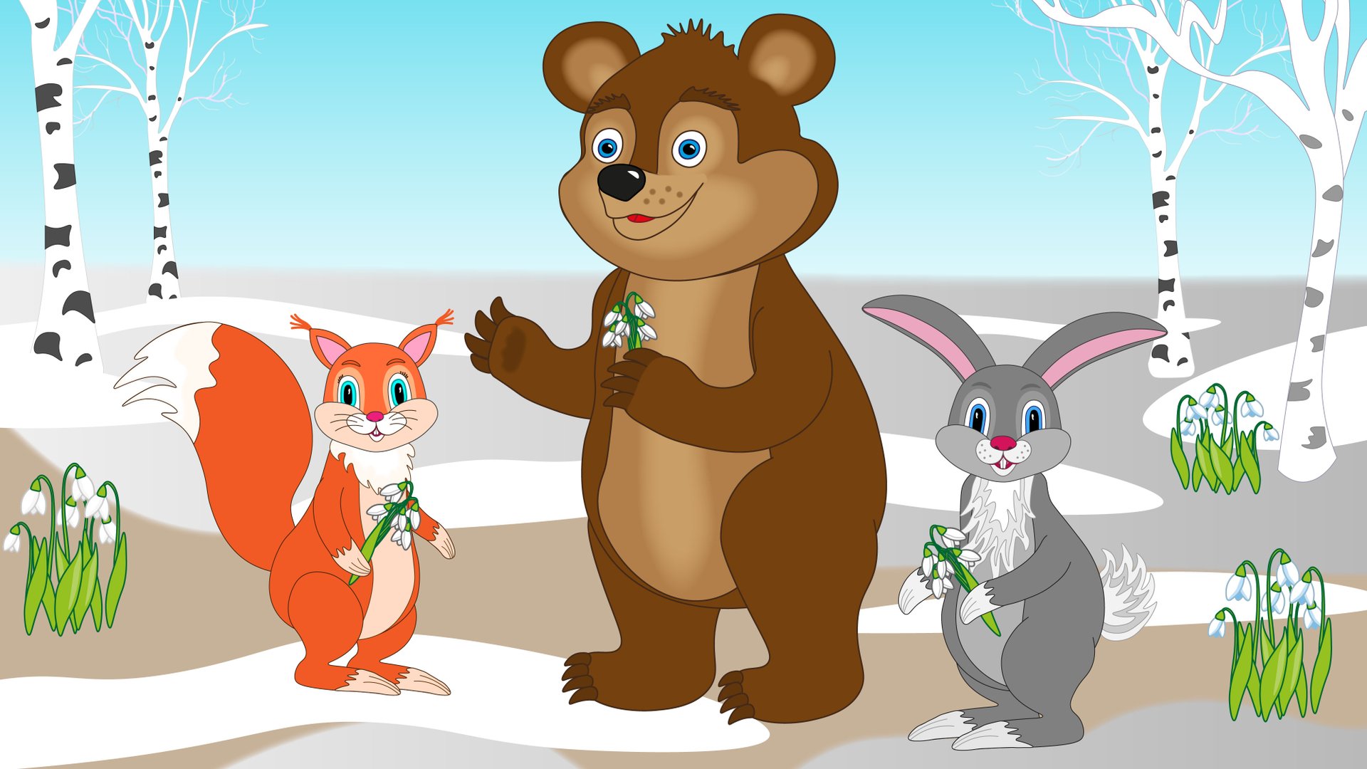 К НАМ ВЕСНА ПРИШЛА! Песенка - мультфильм для малышей 0+