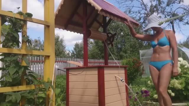 Декоративный колодец на даче моими руками. Домик для скважины. Wishing well buil