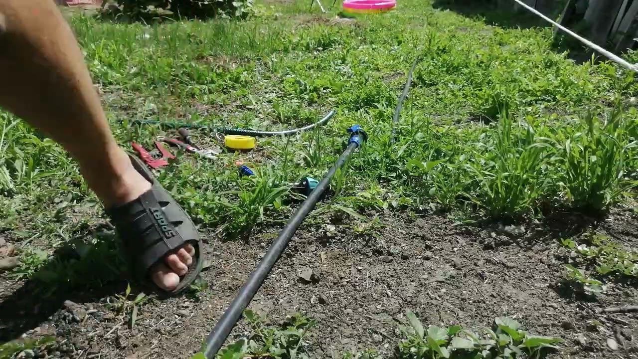 Полив и душ из ПНД трубы с маленьким косяком. В следующем