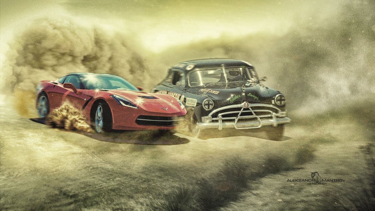 Коллаж на тему мультфильма Тачки.