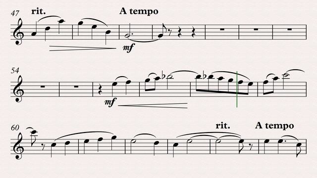 Планель Р. "Итальянская серенада" видео-минусовка и ноты для саксофона-альта, медленные темпы